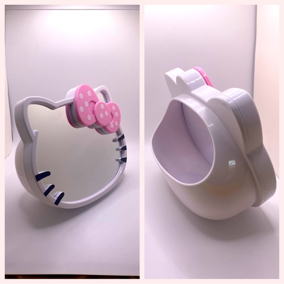 Hello Kitty | Bath | Hello Kitty White Pink Vanity Mirror With Storage ...